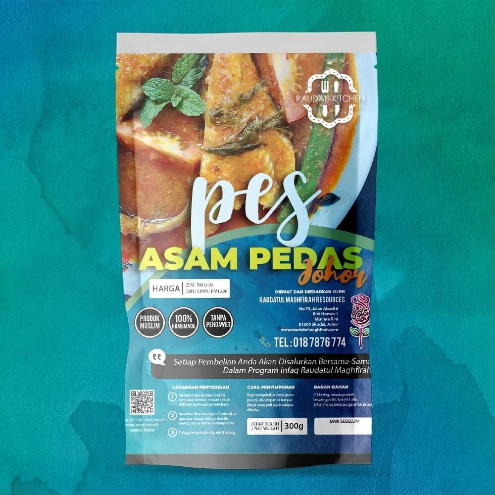 Label Design Pes Asam Pedas Johor - Best Design