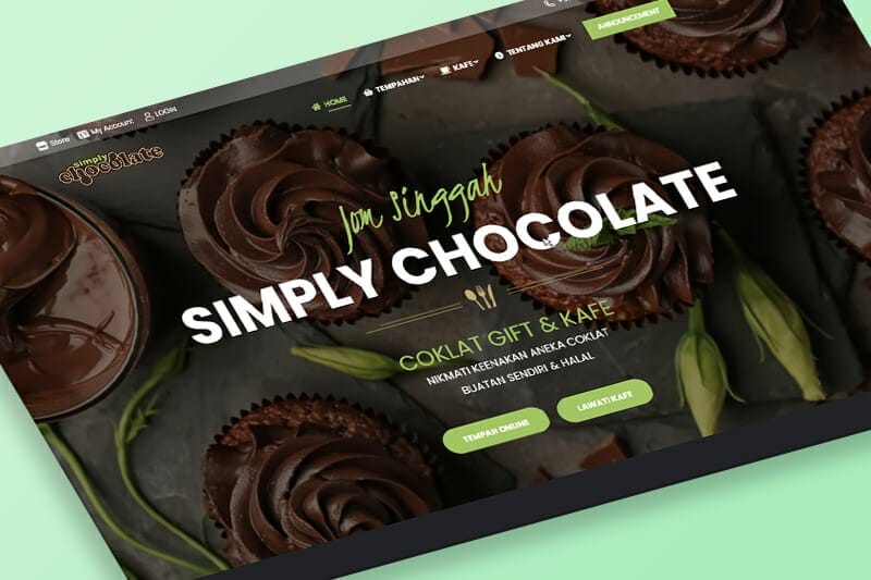 Web Design eCom Simply Chocolate - E Skills Productions