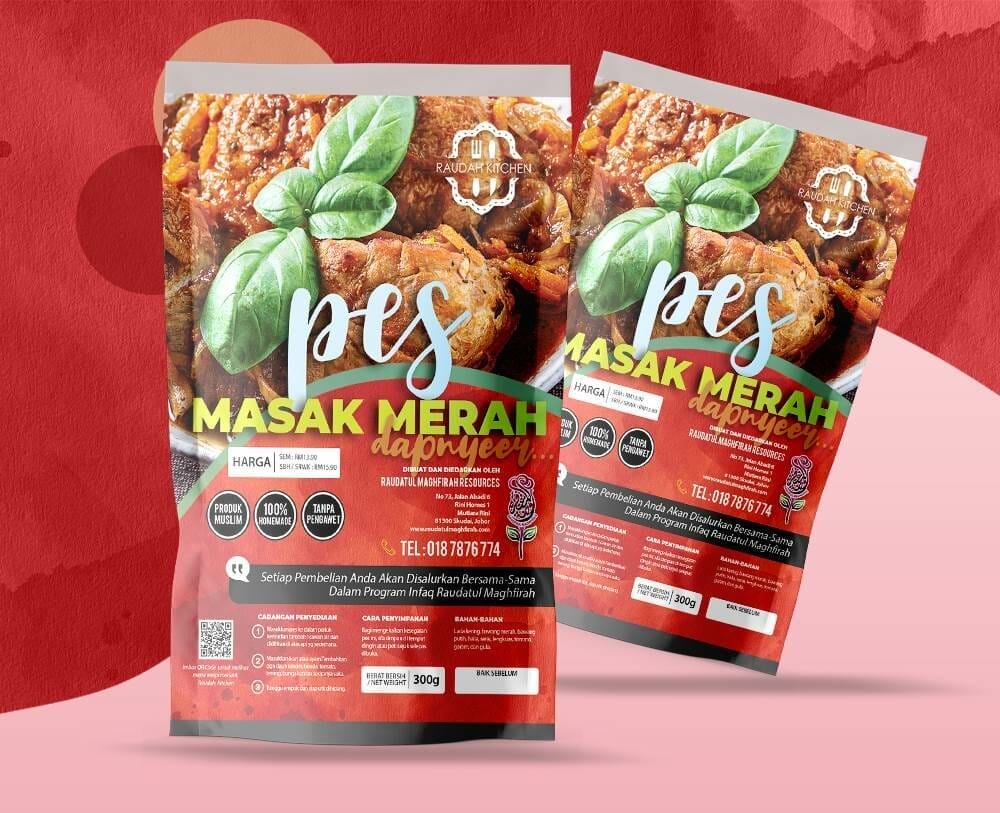 Label Design Pes Masak Merah - E Skills Productions