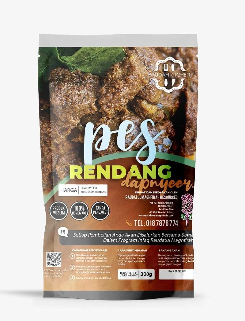 Label Design Pes Rendang - E Skills Productions