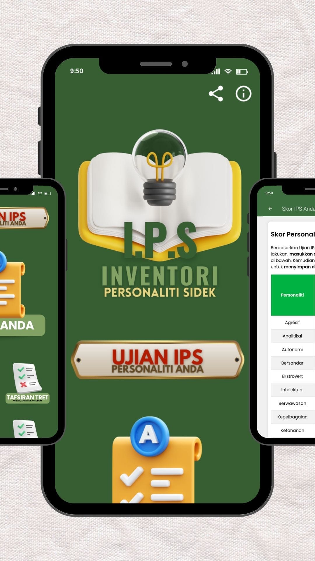 Aplikasi Inventori Personaliti Sidek - E Skills Productions